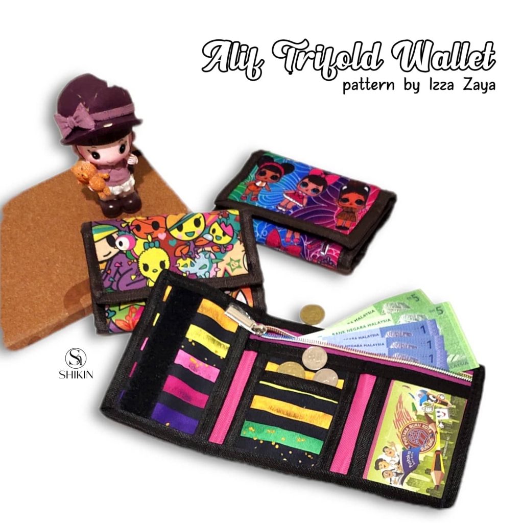 Alif Trifold Wallet – Pattern By Izza Zaya