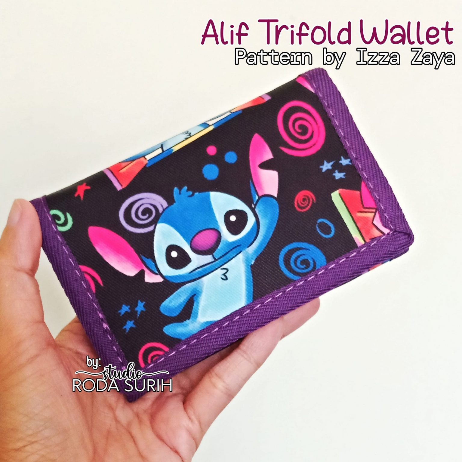 Alif Trifold Wallet – Pattern By Izza Zaya