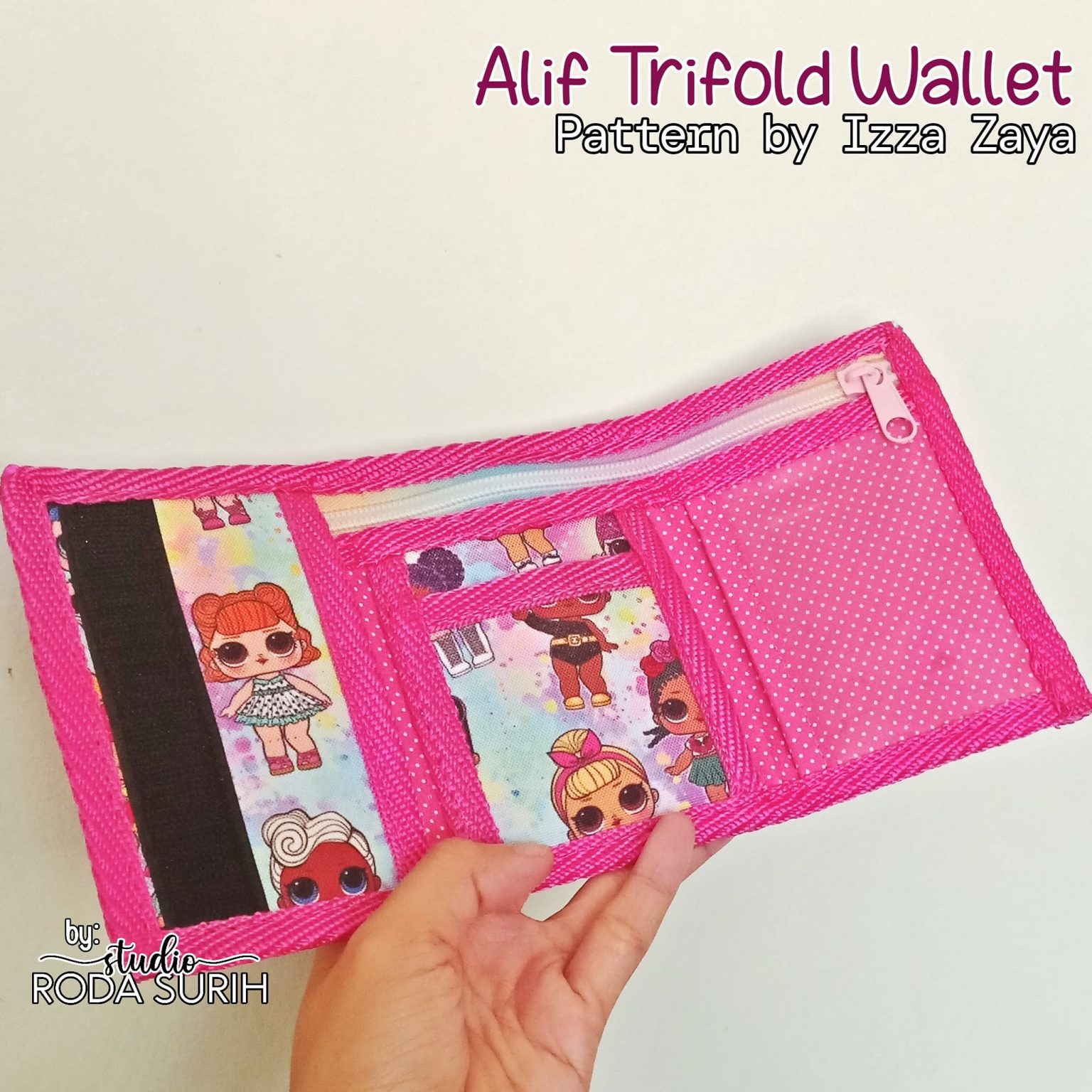 Alif Trifold Wallet – Pattern By Izza Zaya