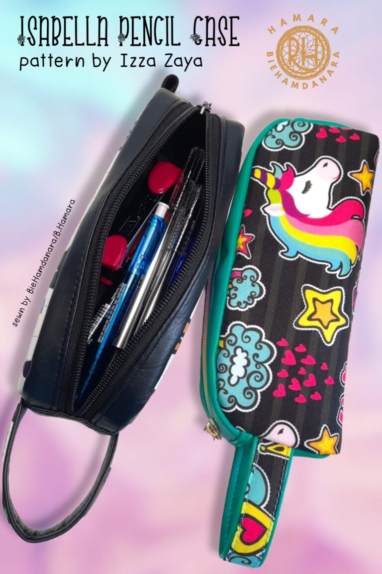 Isabella Pouch & Pencil Case – Pattern By Izza Zaya