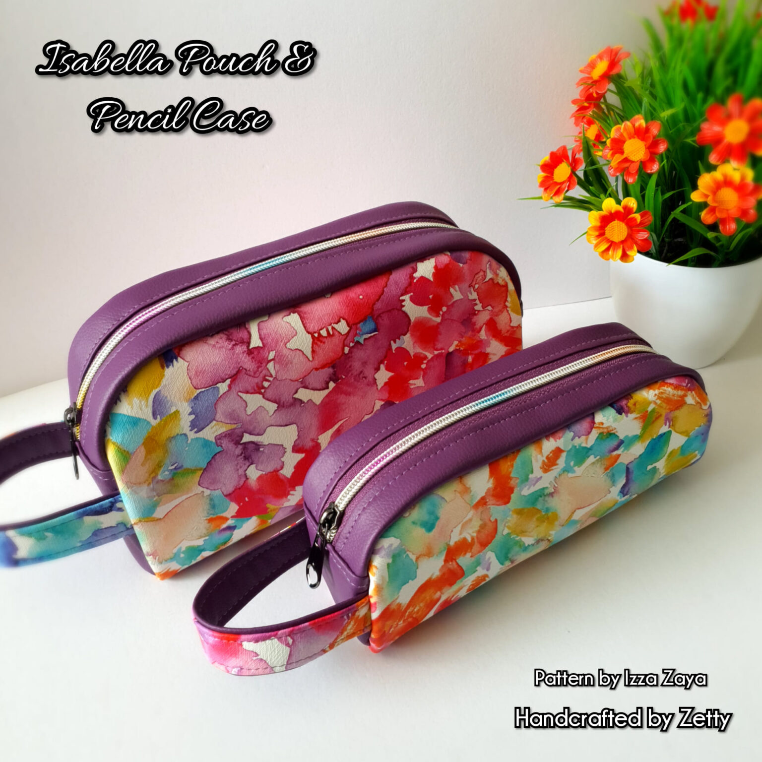 Isabella Pouch & Pencil Case – Pattern By Izza Zaya