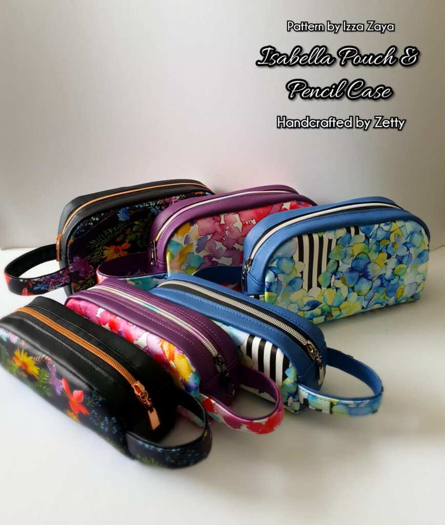 Isabella Pouch & Pencil Case – Pattern By Izza Zaya