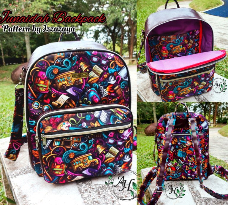 Junaidah Backpack – Pattern By Izza Zaya